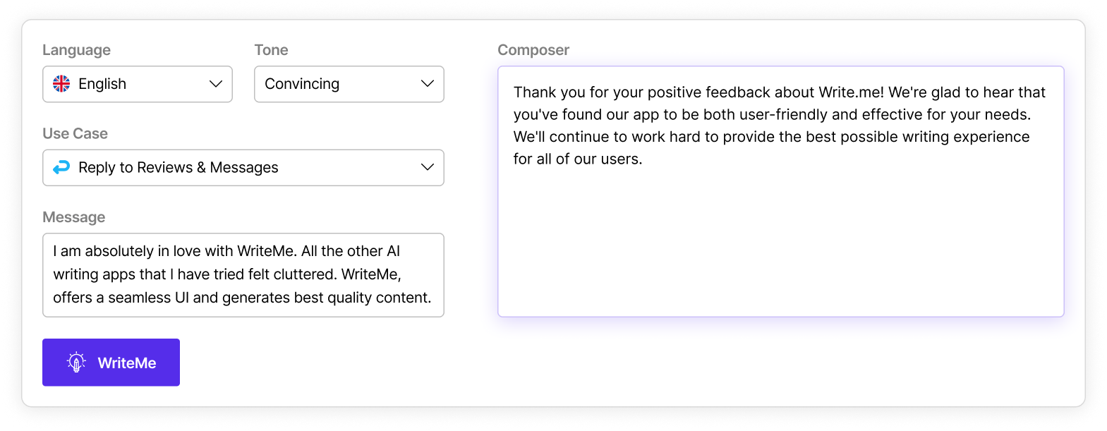 Headline/Tagline Generator – Writeme.ai
